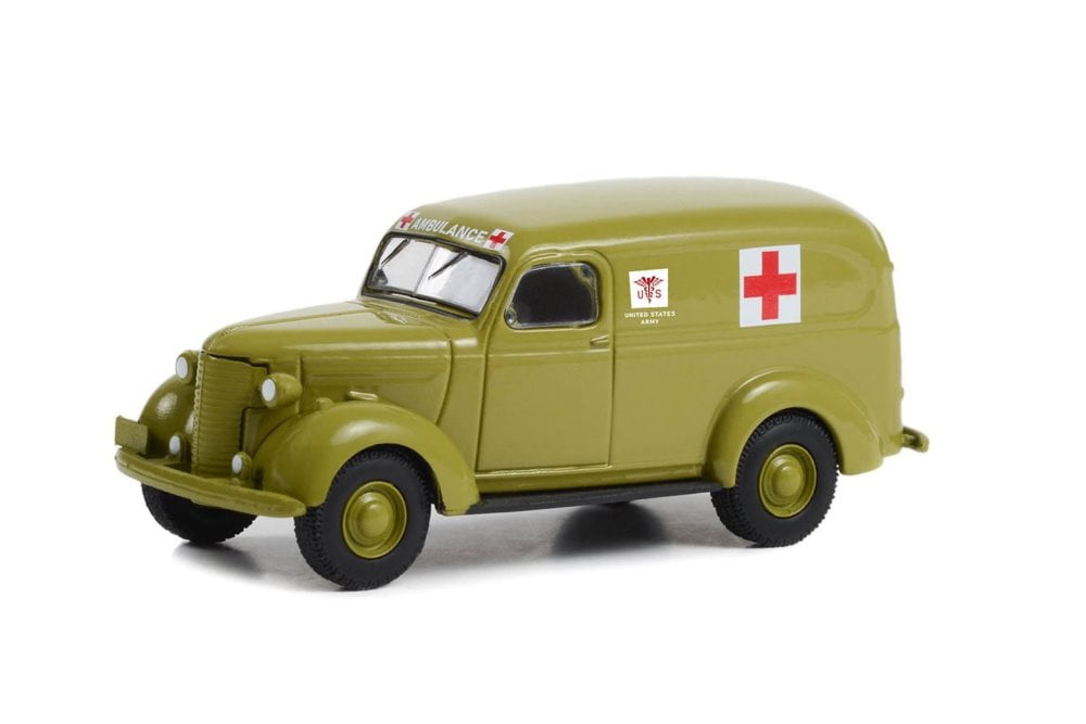 1939 Chevy Panel Truck Ambulance, Green - Greenlight 61030A/48 - 1/64 ...