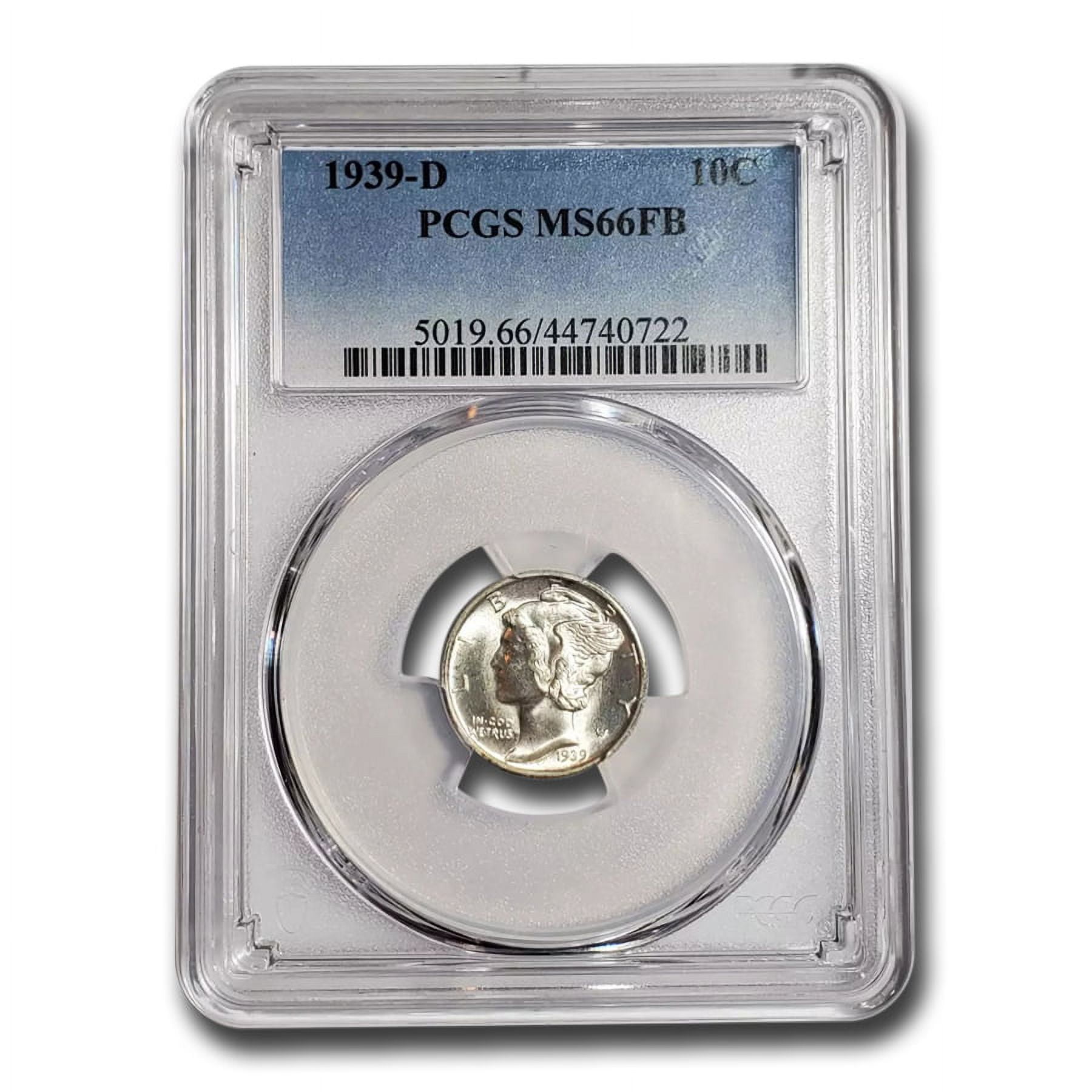 1939-D Mercury Dime MS-66 PCGS (FB) - Walmart.com