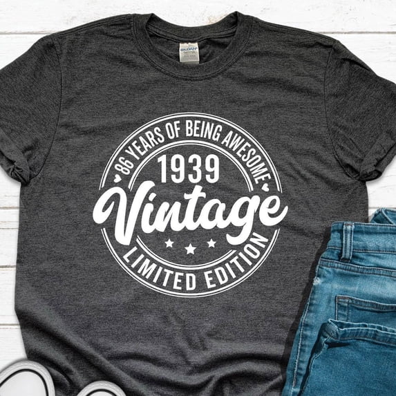 1939 Vintage Shirt, Vintage 1939 Limited Edition, 86Th Birthday Gift ...