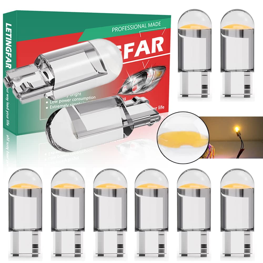 194 LED Bulb Amber Pack of 10, H2FSDT10 led bulb, 168 2825 W5W T10 ...