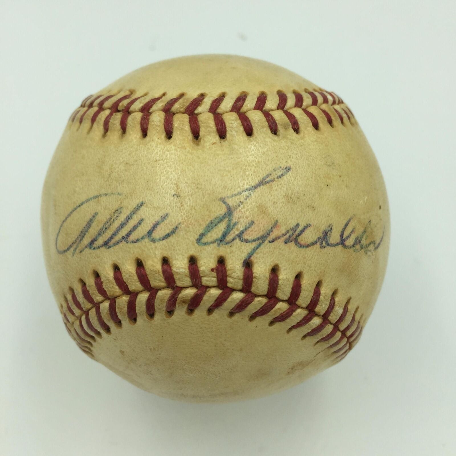1940 Allie Reynolds Rookie Signed Game Used Minor League Baseball W ...