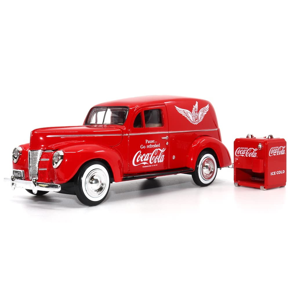 1:24 Scale 1940 Coca Cola Ford Delivery Van w/ Cooler - Walmart.com