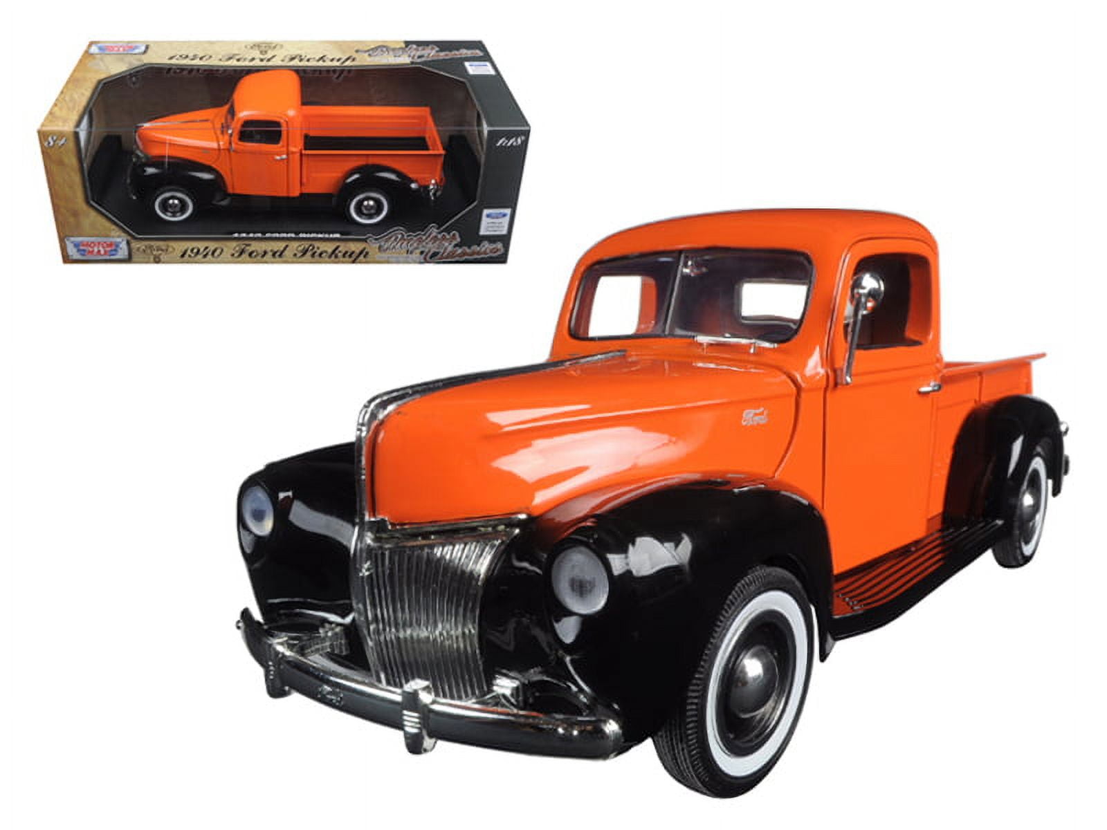1940 Ford Pickup Truck Orange "Timeless Classics" 1/18 Diecast Model ...
