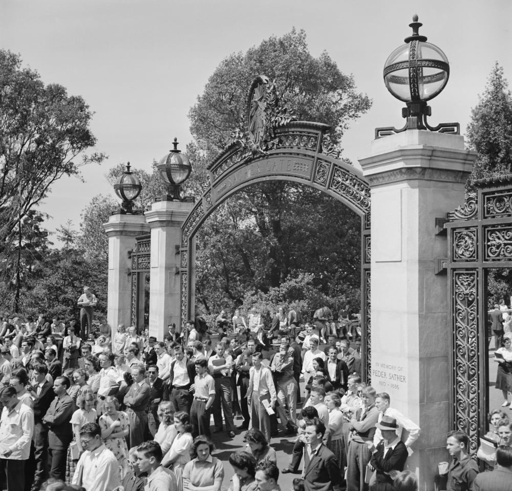 1940 Peace Strike At Berkeley. University Of California Students ...