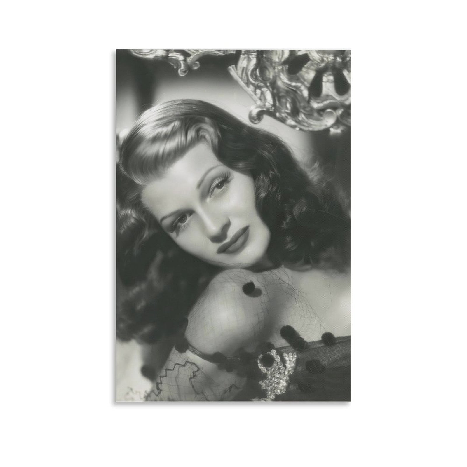 1940s Best Actress Rita Hayworth Black And White Goddess Poster Posters ...