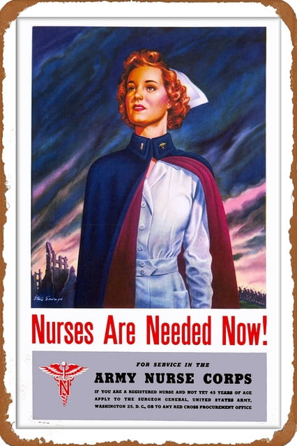 1940s Nurses are needed now WWII American Patriotic Advertisement Print ...