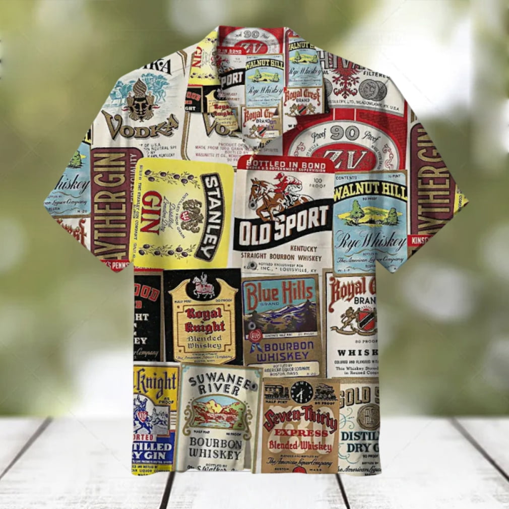 1940s Old Wine Label Unisex Aloha Hawaiian Shirt - Walmart.com