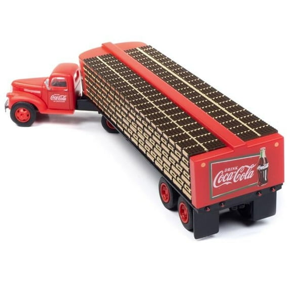 1941-1946 Chevrolet Tractor Red with Flatbed Bottle Trailer "Coca-Cola ...