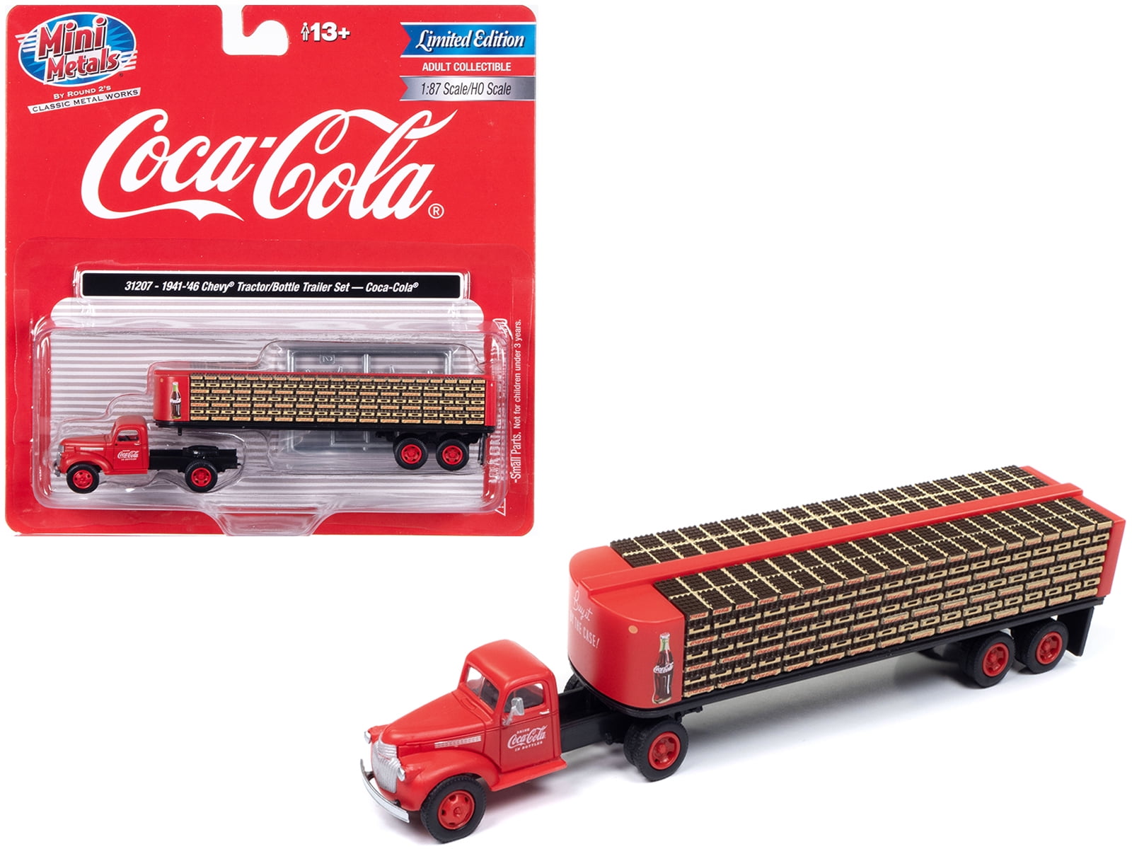 1941-1946 Chevrolet Tractor Red with Flatbed Bottle Trailer "Coca-Cola ...