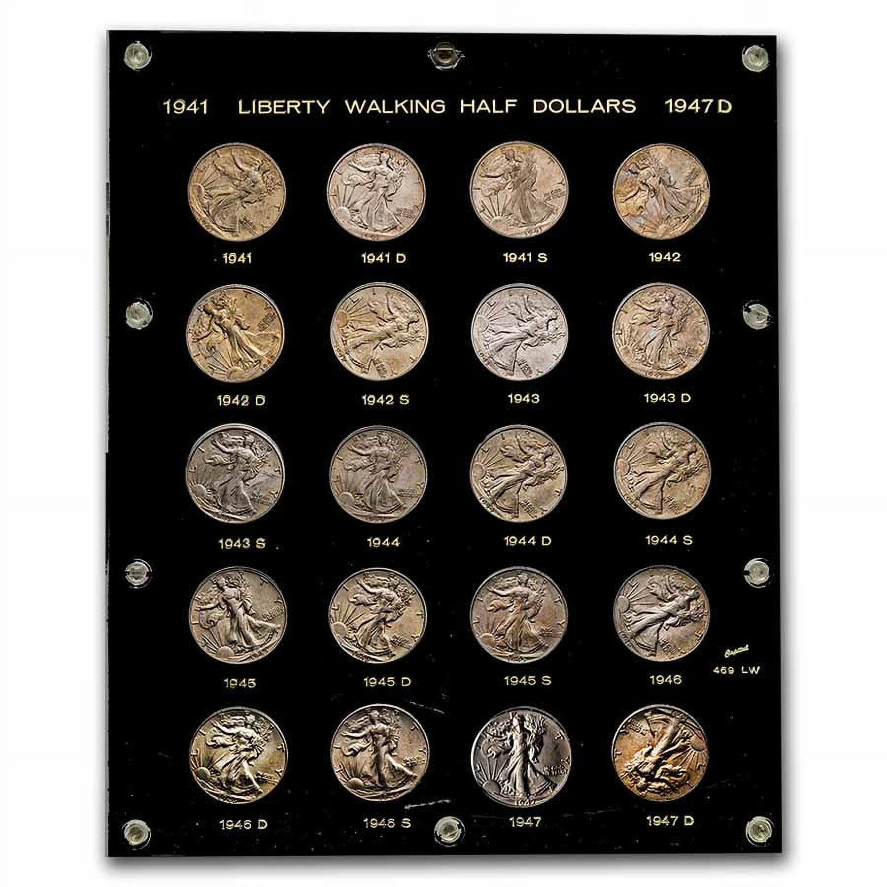1941-47 Walking Liberty Half Doll Short Set BU (Capital Plastic ...