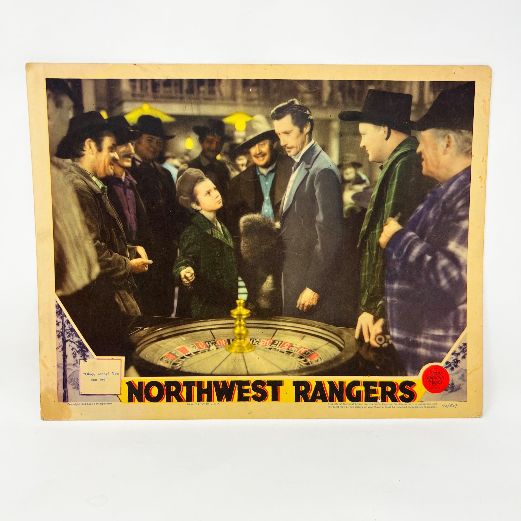 1942 Northwest Rangers Collectible movie Lobby Card - Walmart.com