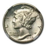 1942-S Mercury Dime MS-66 NGC (FB) - Walmart.com