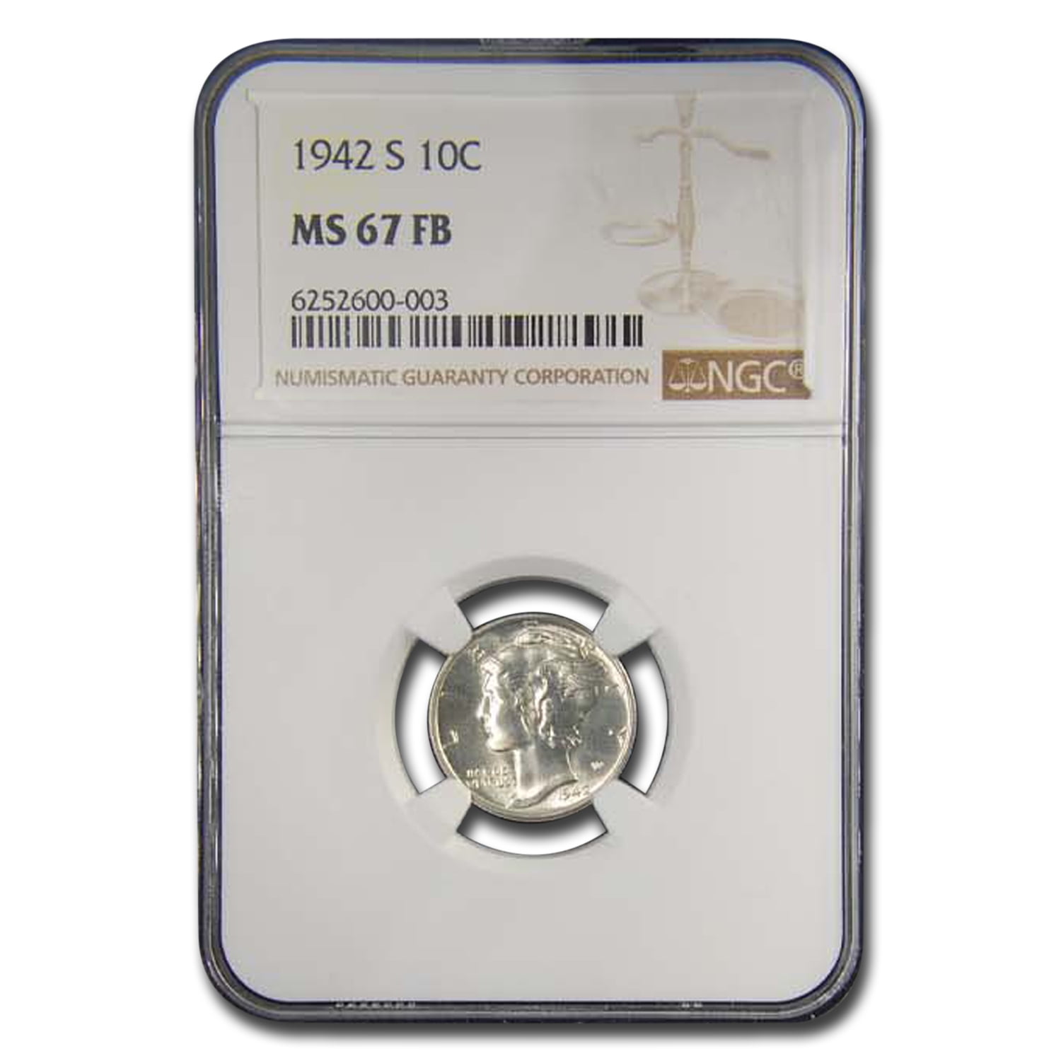 1942-S Mercury Dime MS-67 NGC (FB) - Walmart.com
