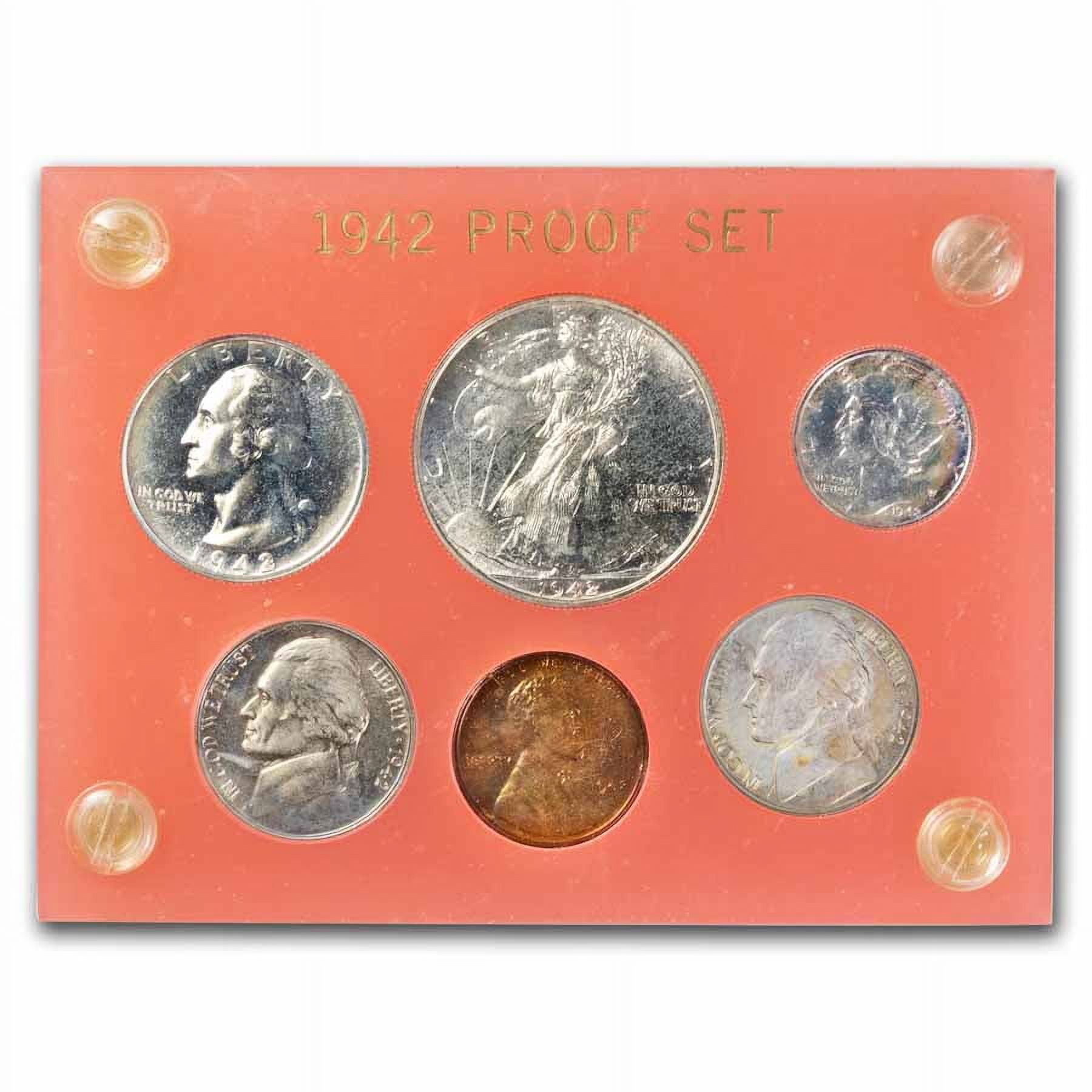 1942 U.S. Proof Set (6-coins, In Hard Capital Plastic Holder) - Walmart.com