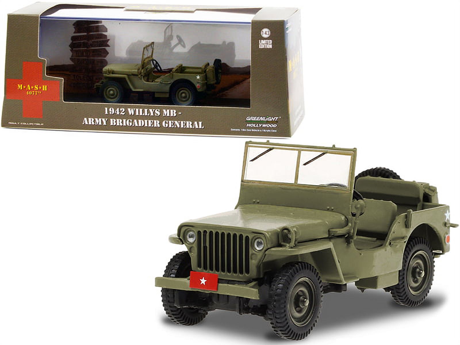 1942 Willys MB Army Green "Army Brigadier General" "MASH" (1972-1983 ...