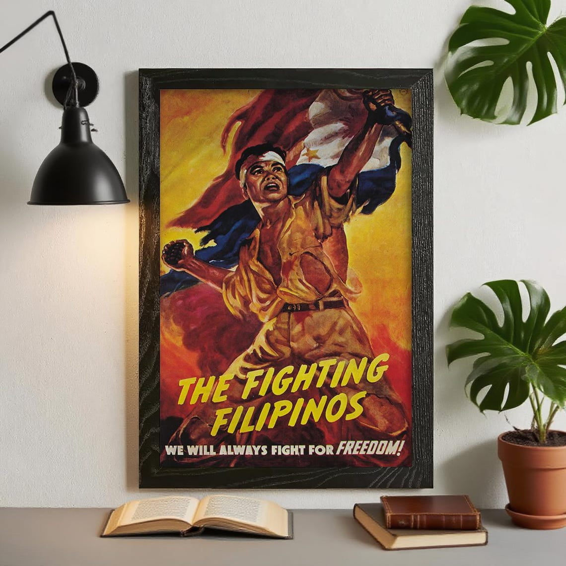 1943 Fighting Filipinos WW2 : Vintage Philippines Art Print, Unframed ...