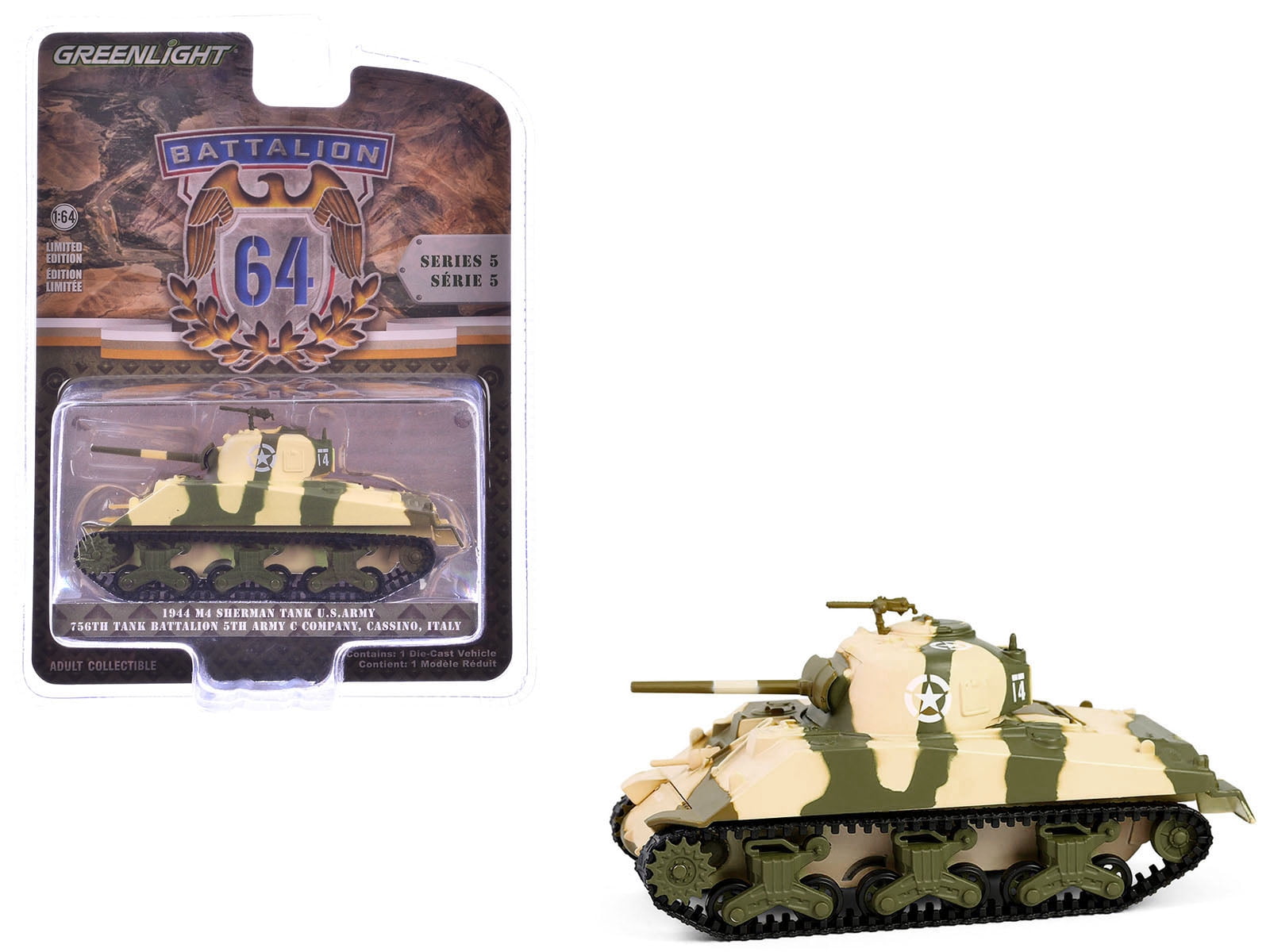 1944 M4 Sherman Tank "U.S. Army 756th Tank Battalion 5th Army C Company ...