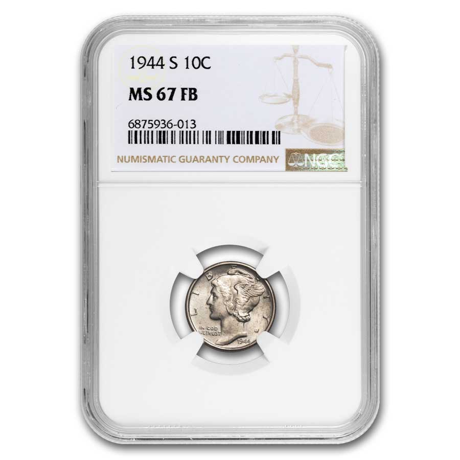 1944-S Mercury Dime MS-67 NGC (FB) - Walmart.com