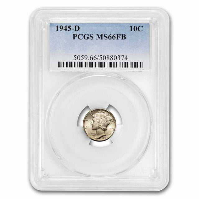 1945-D Mercury Dime MS-66 PCGS (FB) - Walmart.com