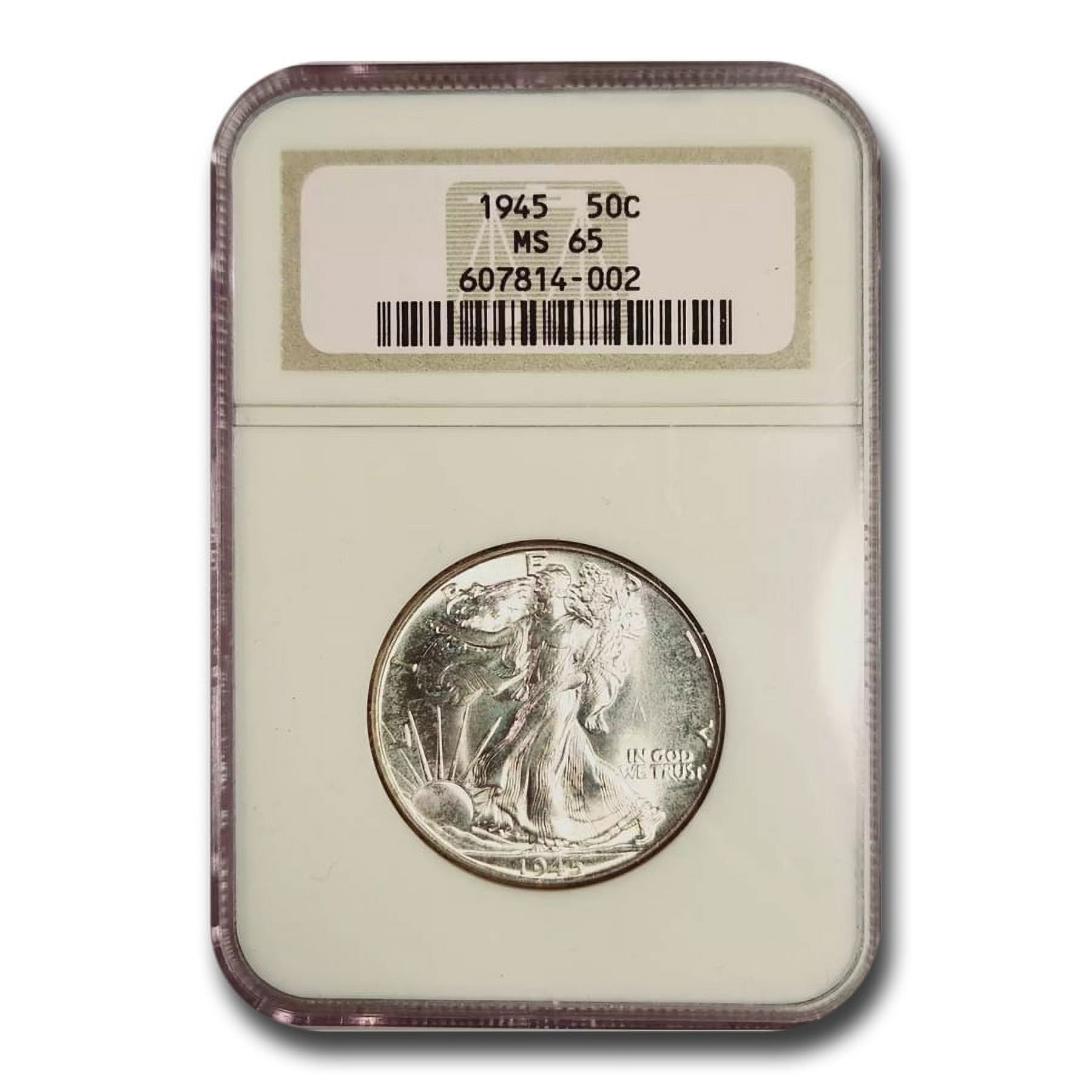 1945 Walking Liberty Half Dollar MS-65 NGC - Walmart.com