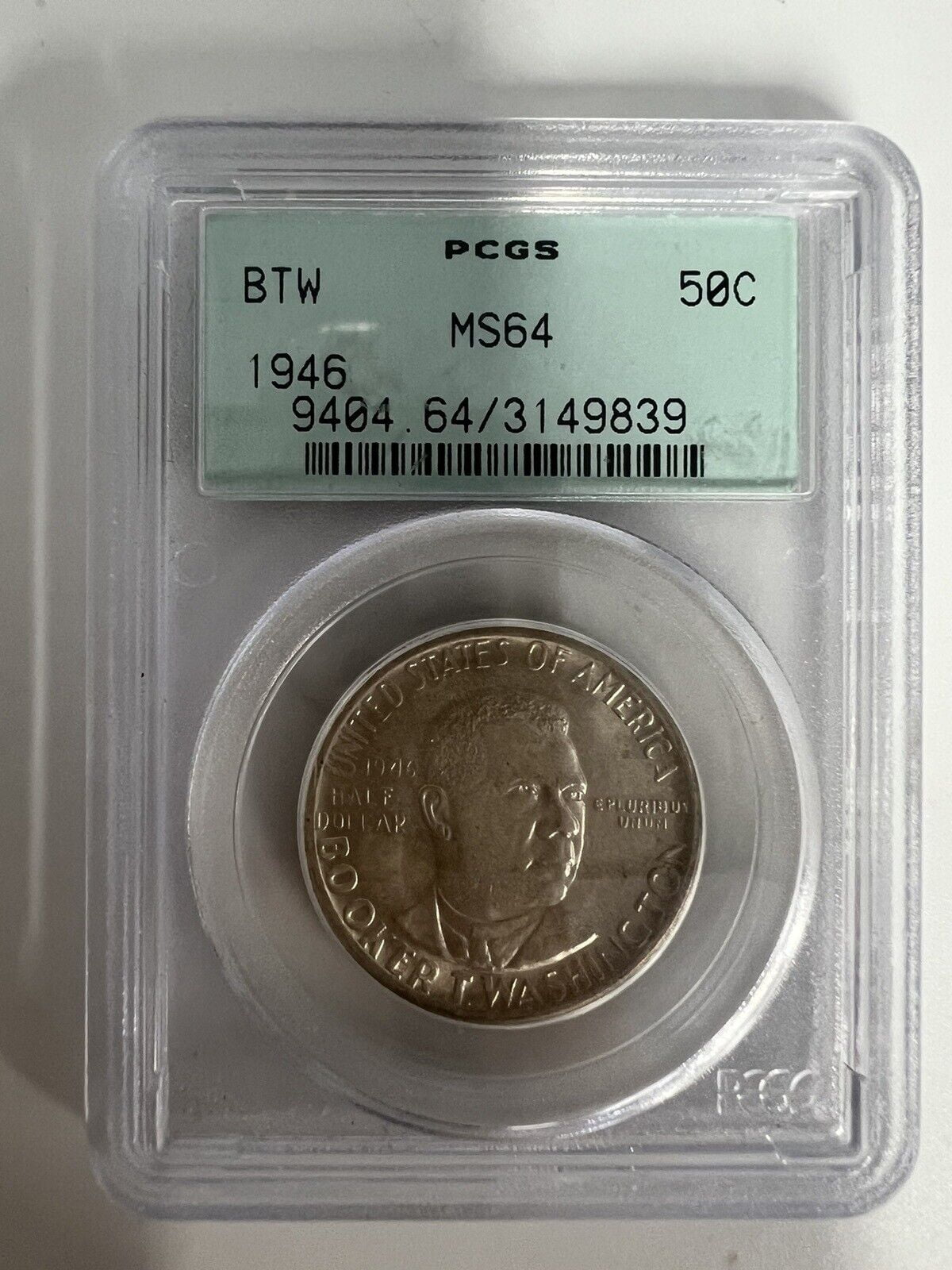 1946-Booker T. Washington Commemorative Half Dollar- PCGS MS-64 - Walmart.com