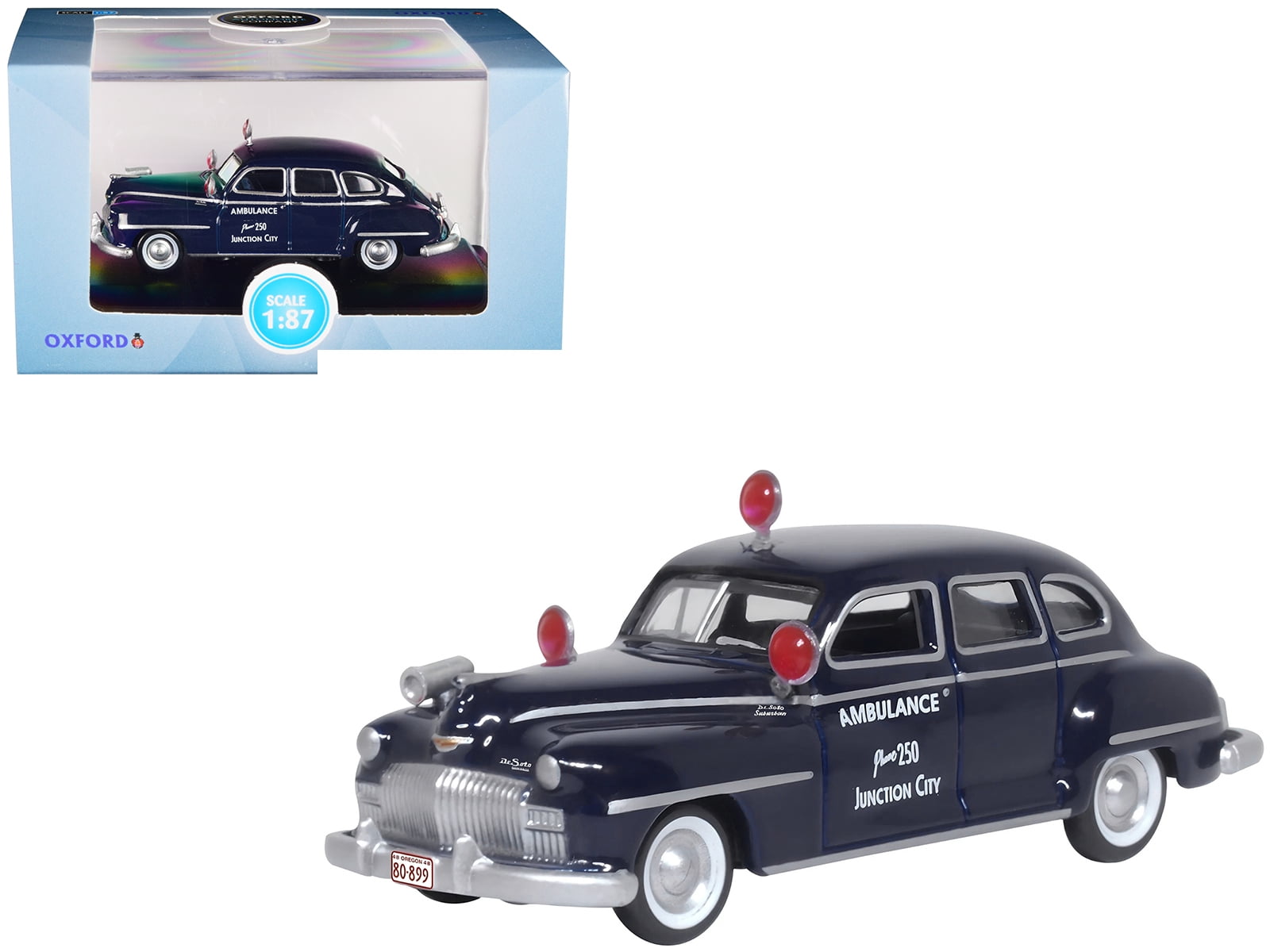 1946 DeSoto Suburban Ambulance Dark Blue "Junction City Ambulance" 1/87 ...