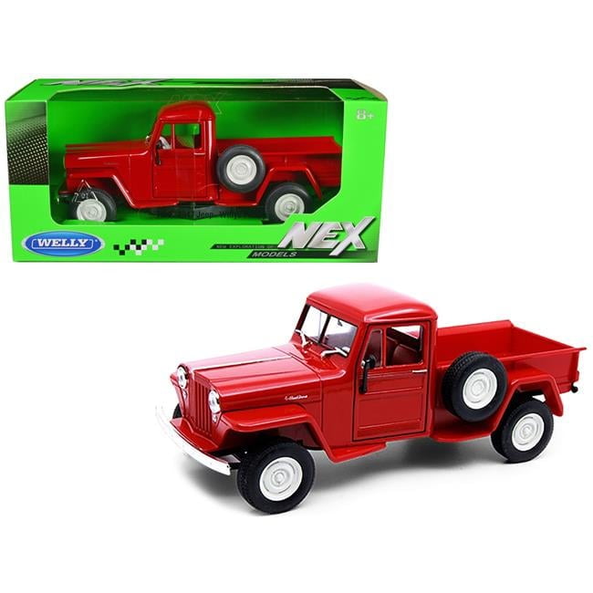 1947 Jeep Willys Pickup Truck Red "NEX Models" Series 1/24 Diecast ...