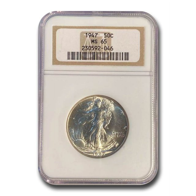 1947 Walking Liberty Half Dollar MS-65 NGC - Walmart.com