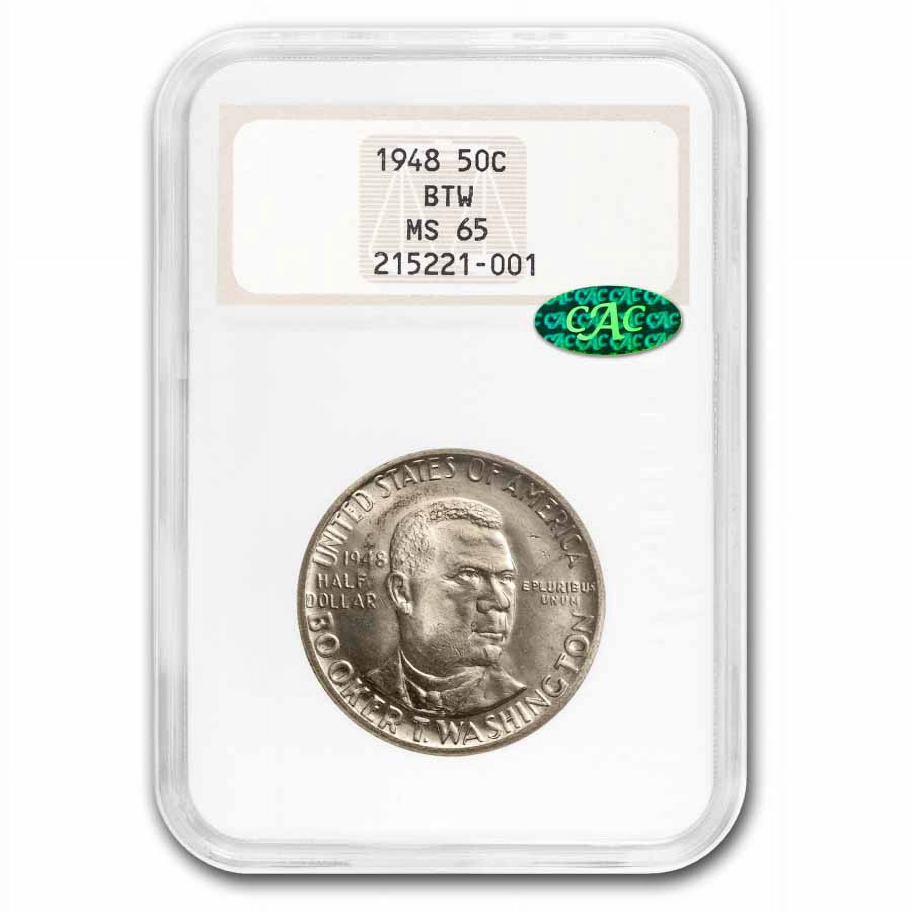1948 Booker T. Washington MS-65 NGC CAC (Fatty Holder) - Walmart.com
