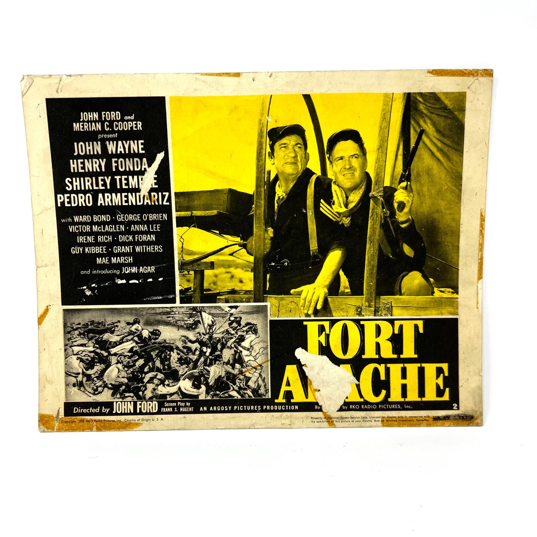 1948 Fort Apache original Lobby Card John Way Shirley Temple Henry ...