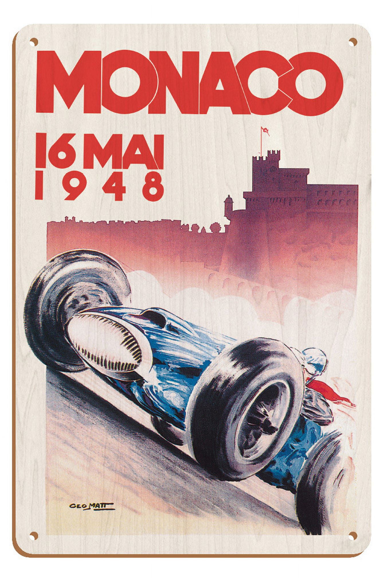 1948 Monaco Grand Prix - Vintage Car Racing Poster by Géo Ham (Georges ...