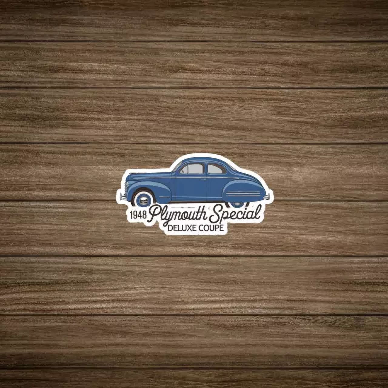 1948 Plymouth Special Deluxe Coupe - Vintage Car Sticker Decal ...