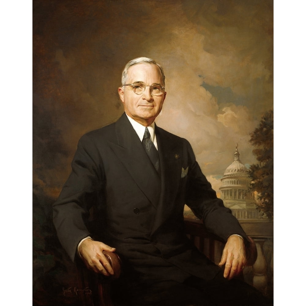 1948 Portrait Of Harry Truman Painted By Greta Kempton. The Portrait ...