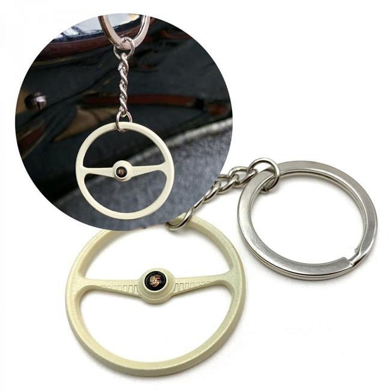 1949-55 Volkswagen Beetle Beige Batwing Steering Wheel Keychain ...