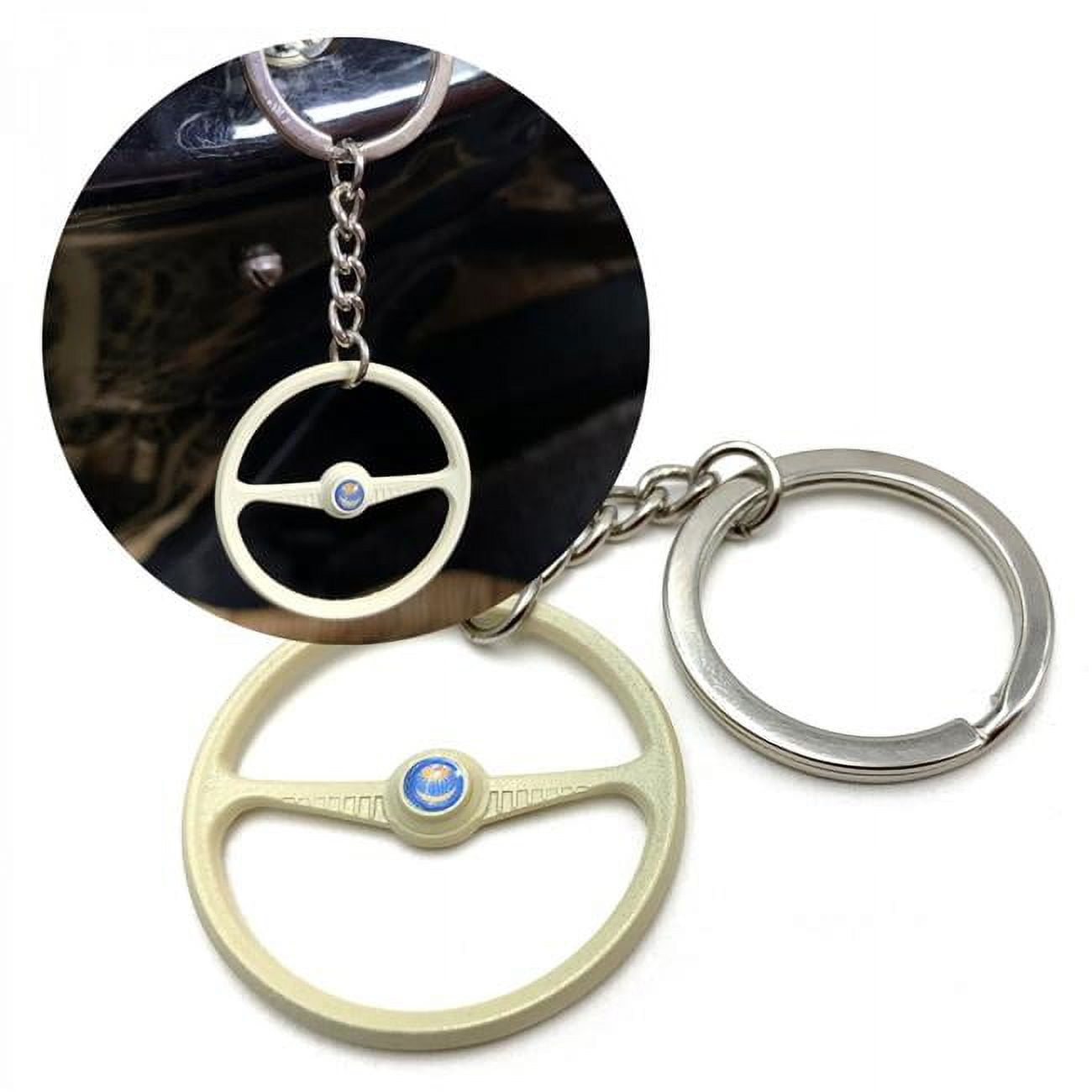 1949-55 Volkswagen Beetle Beige Batwing Steering Wheel Keychain - Sun ...