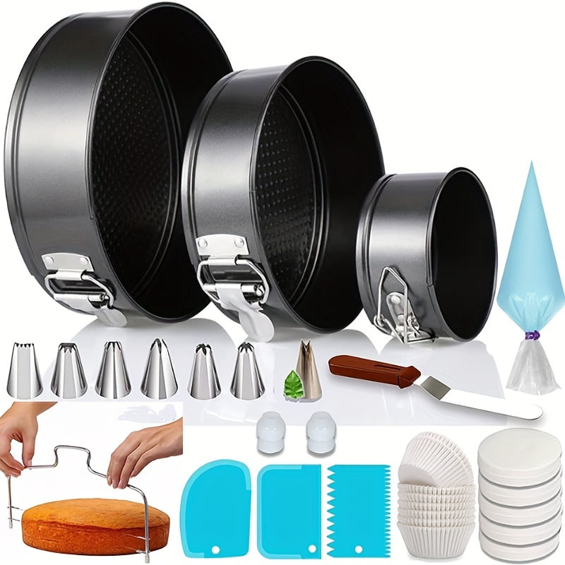195/100Pcs Cake Decorating Kit, 304/430 Stainless Steel Tips, Pastry ...