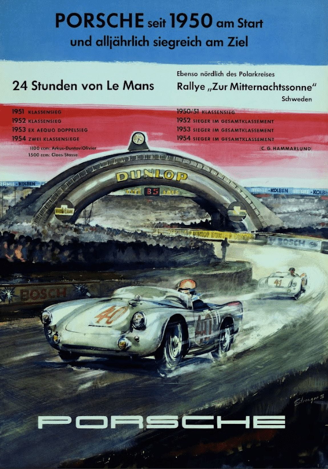 1950 Car Racing Poster - Historic Motorsport Era, Vintage Racing Design ...