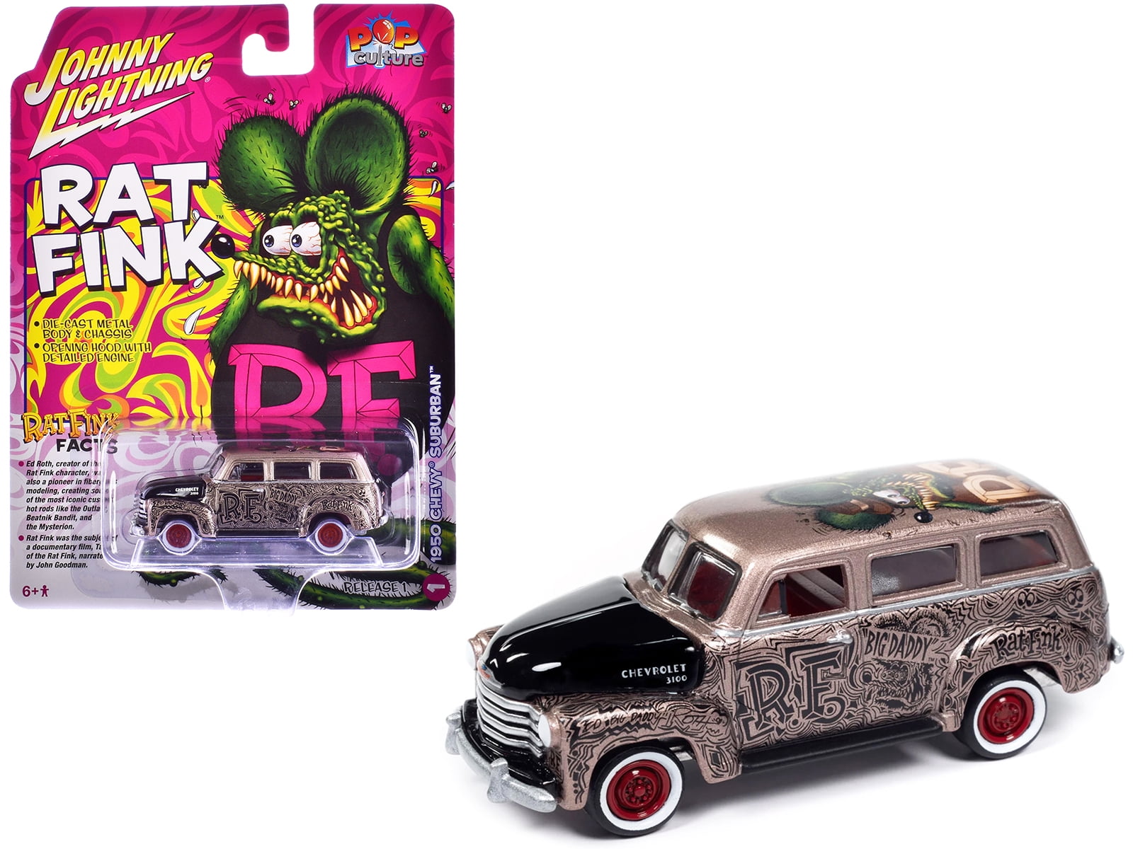 1950 Chevrolet 3100 Suburban Bronze Metallic with Black Hood "Rat Fink ...