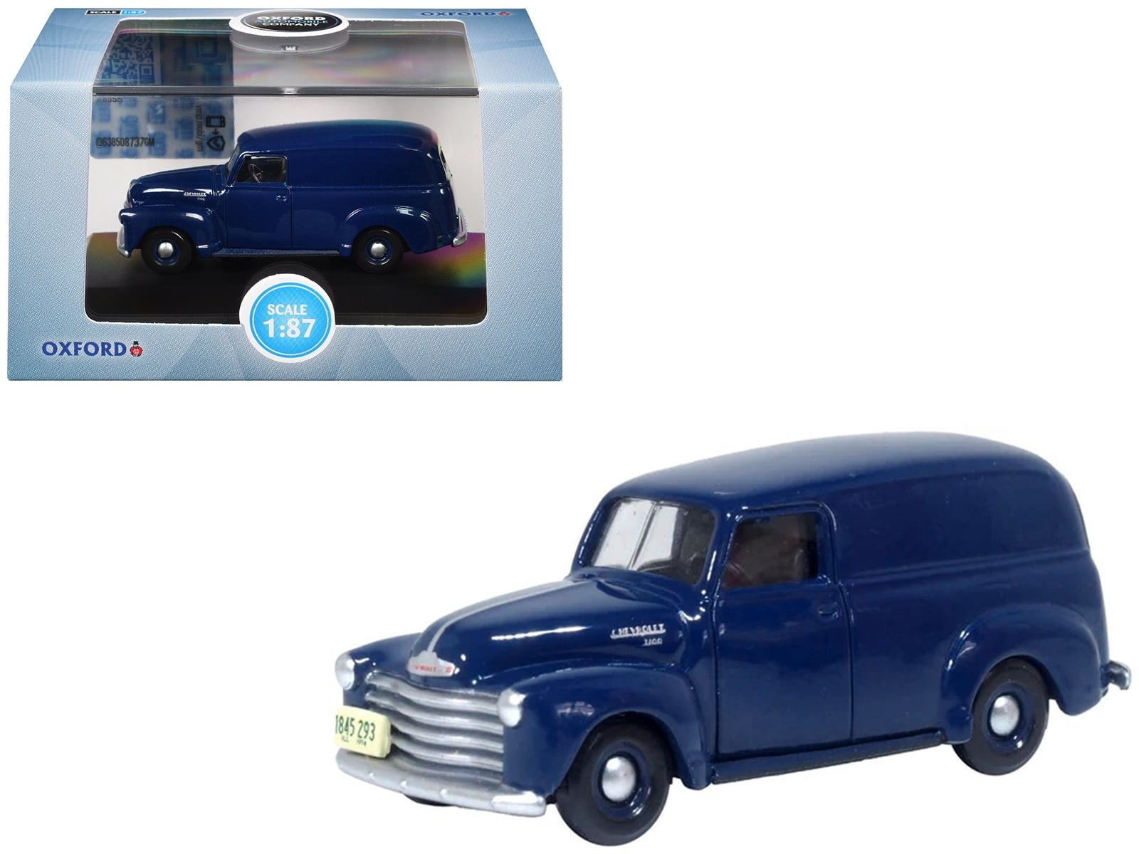 1950 Chevrolet Panel Van Mariner Blue 1/87 (HO) Scale Diecast Model Car ...