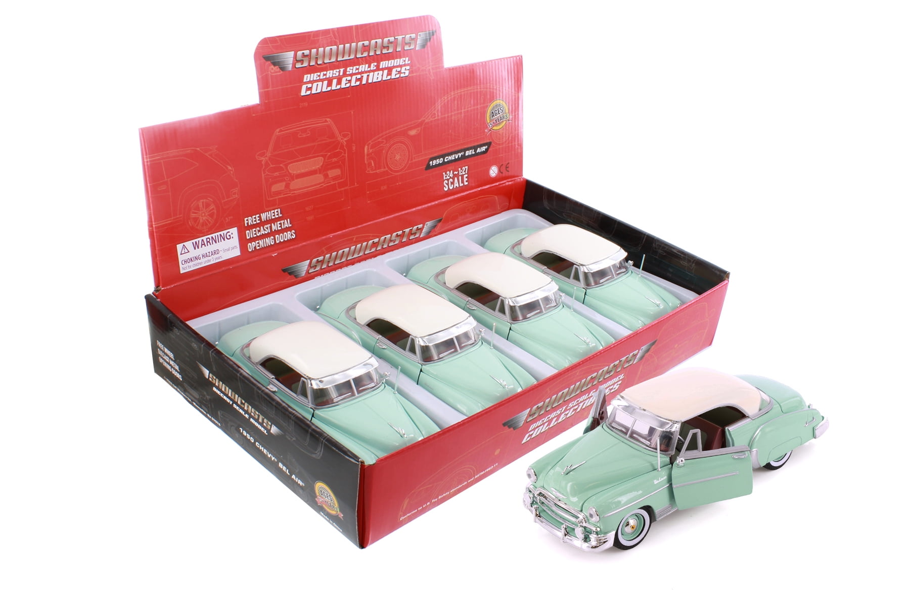 1950 Chevy Bel Air Hardtop, Green - Showcasts 77268D - 1/24 Scale ...