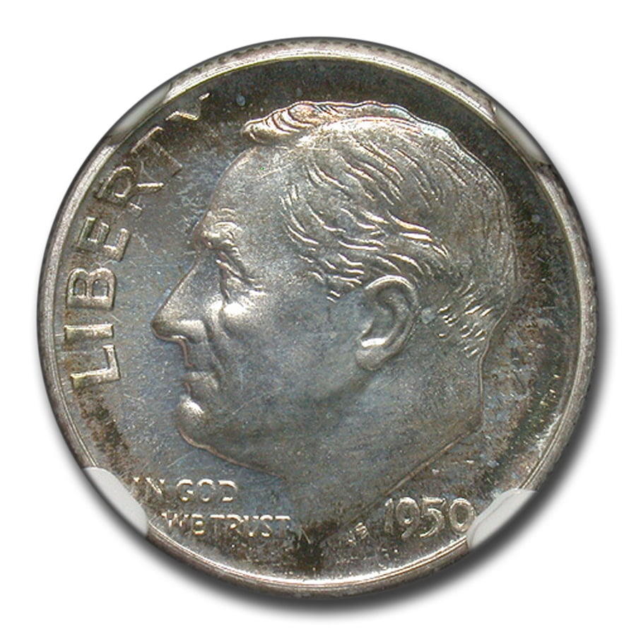 1950 Roosevelt Dime PF-68 NGC - Walmart.com