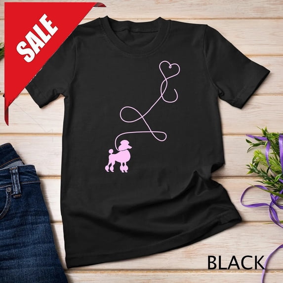 1950'S Sock Hop Costume T-Shirt - Dog Cute Poodle Heart Unisex T-Shirt ...
