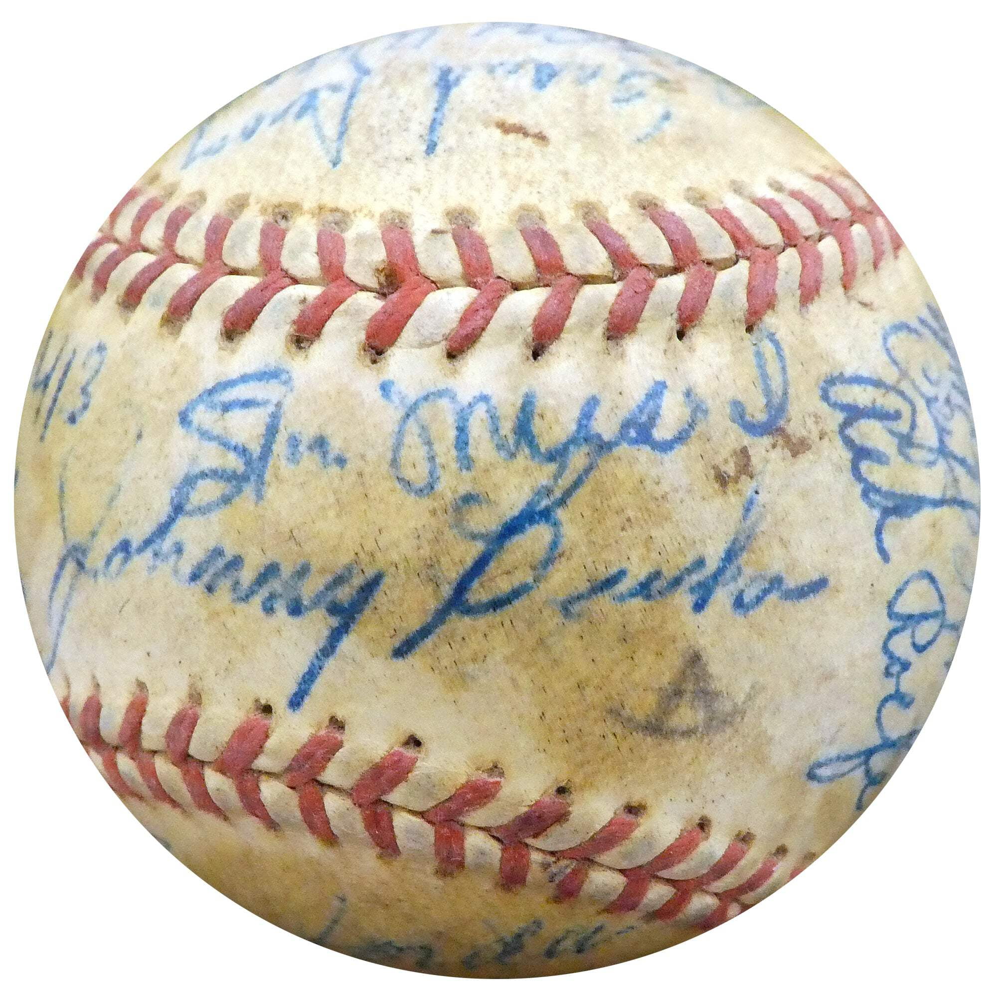 1950 Spring Training Autographed Official Baseball With 27 Total ...