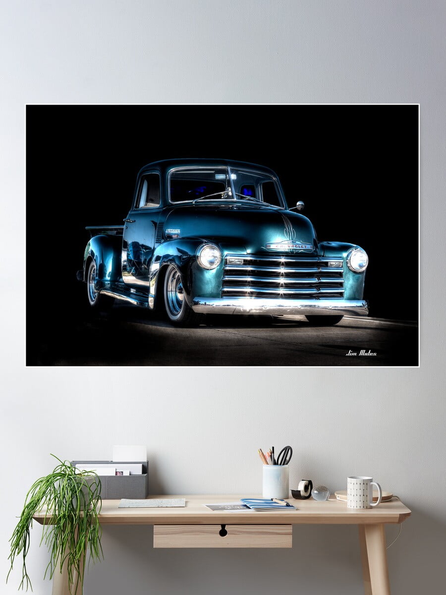1951 Chevrolet Pickup Truck Poster Wall Art, Modern Wall Decor For ...