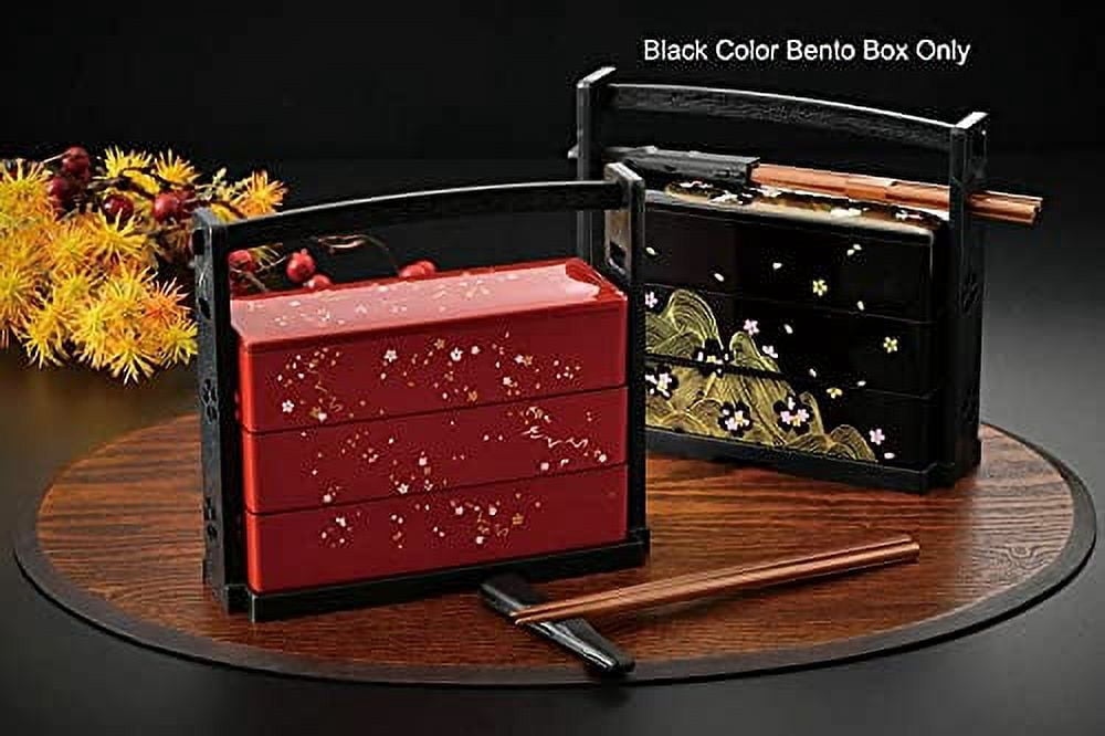 1951, Japanese Lunch Bento Box Three Tiers with Chopsticks Traditional ...