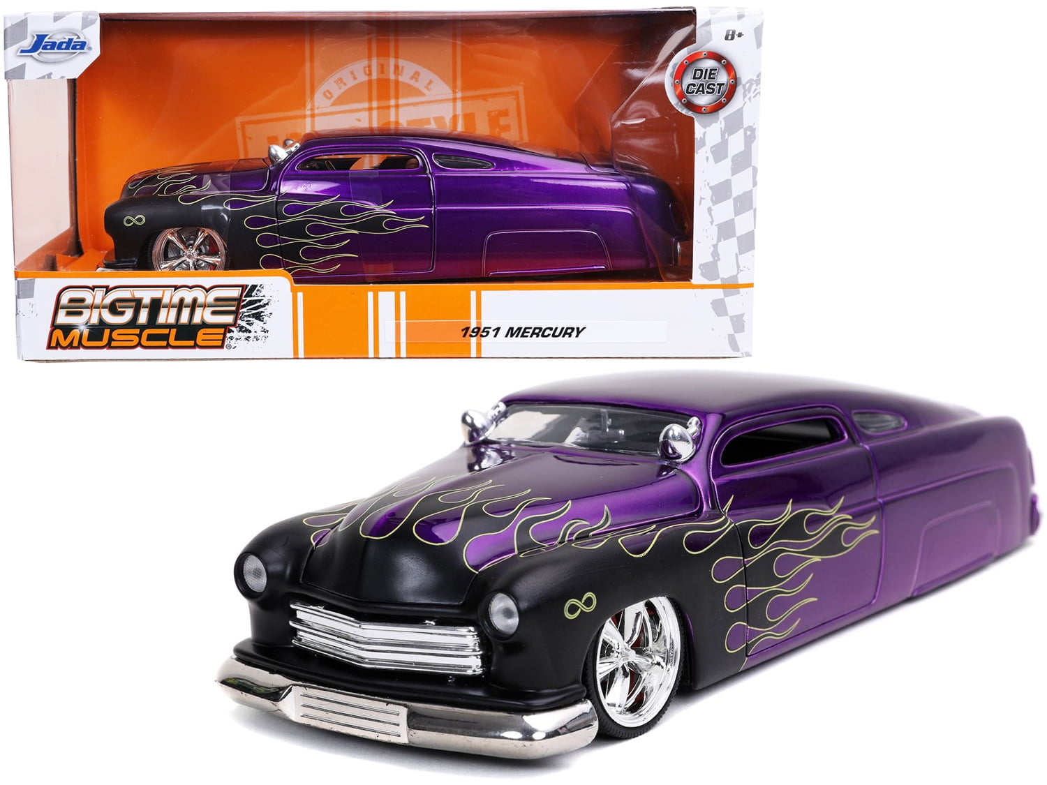 1951 Mercury Purple with Black Flames "Bigtime Muscle" 1/24 Diecast ...