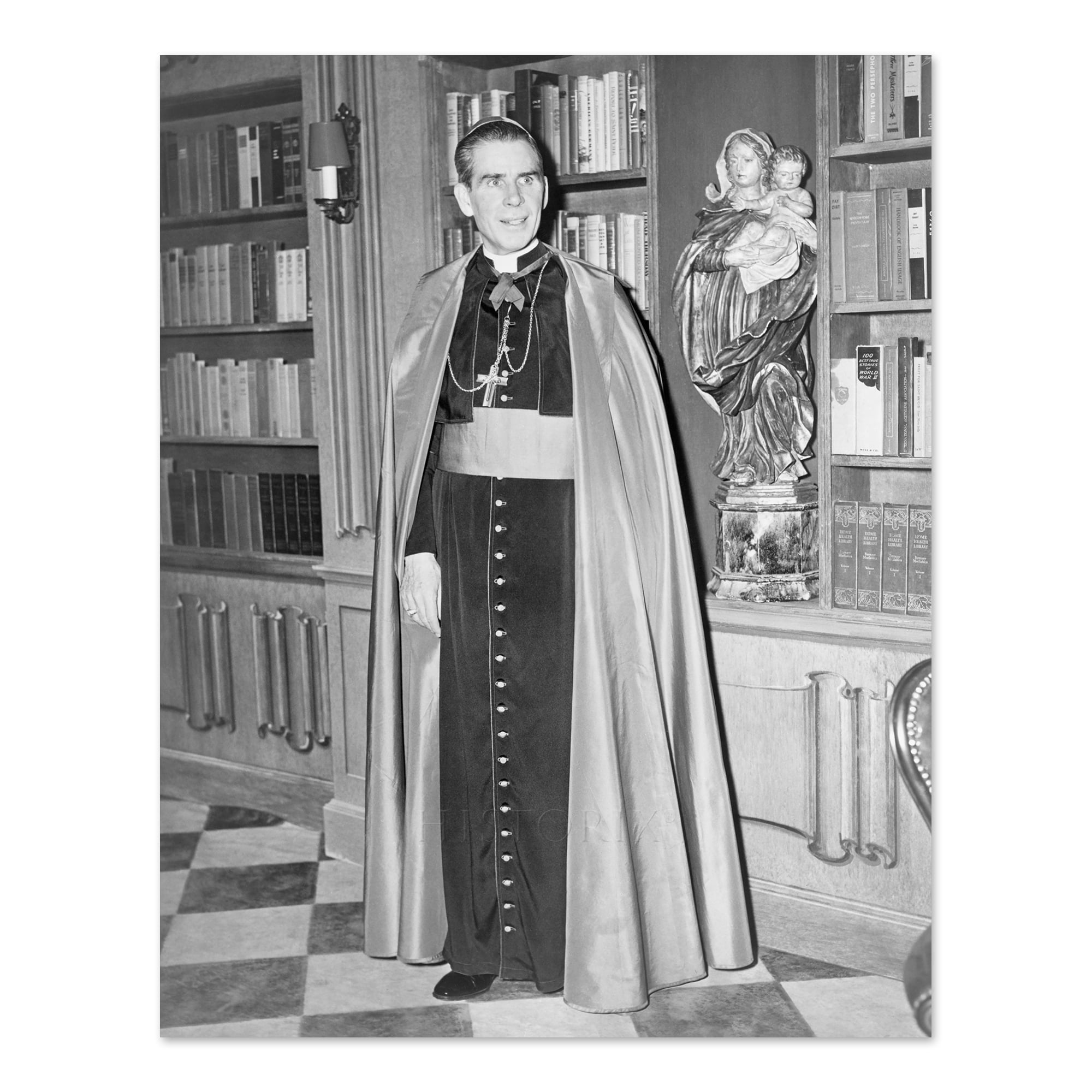 1952 Bishop Fulton J Sheen Photo Print - 11x14 Inch Vintage Photo of ...