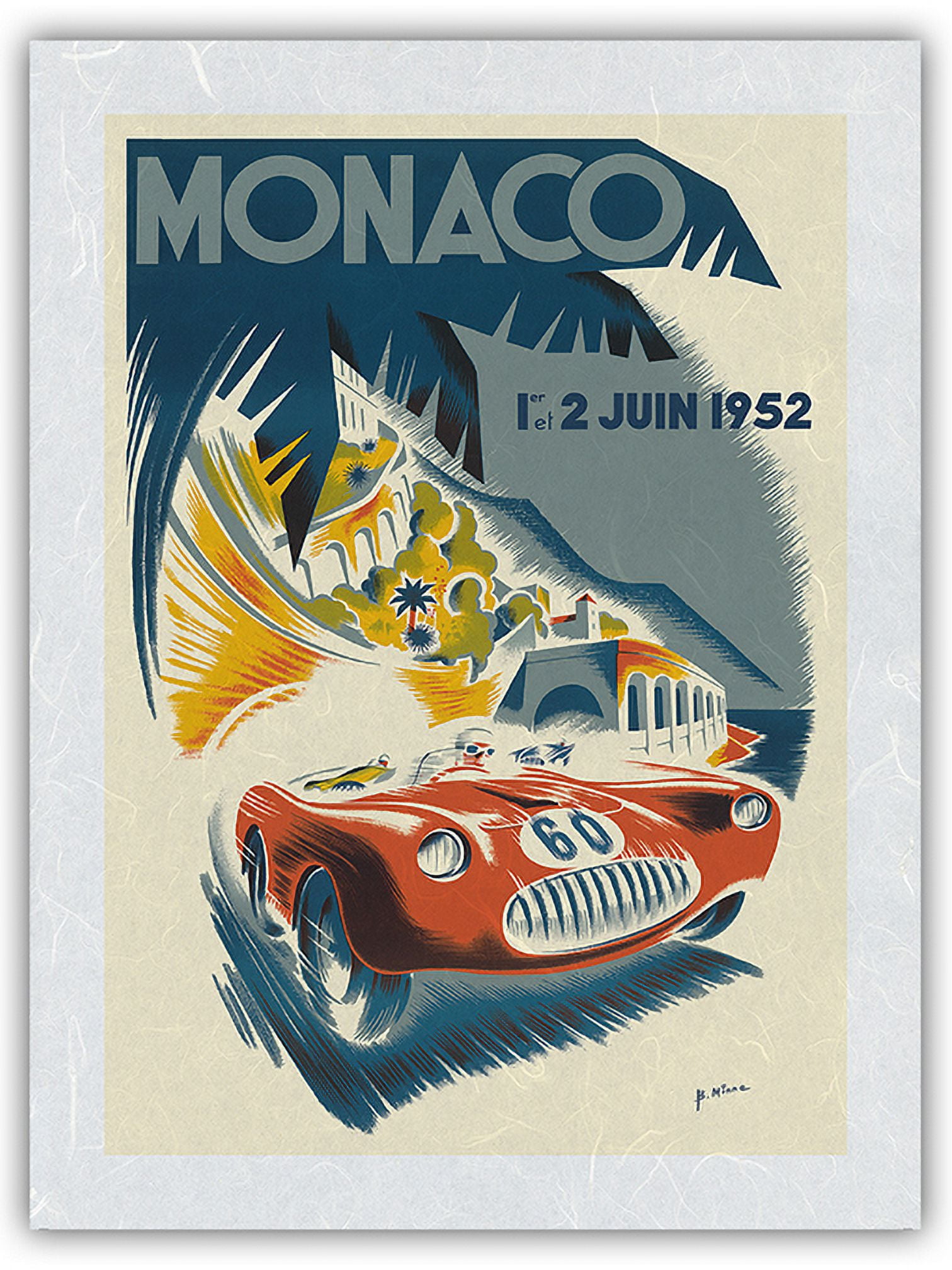 1952 Monaco Grand Prix - Formula One Race Cars/ NOT ORIGINAL - Vintage ...