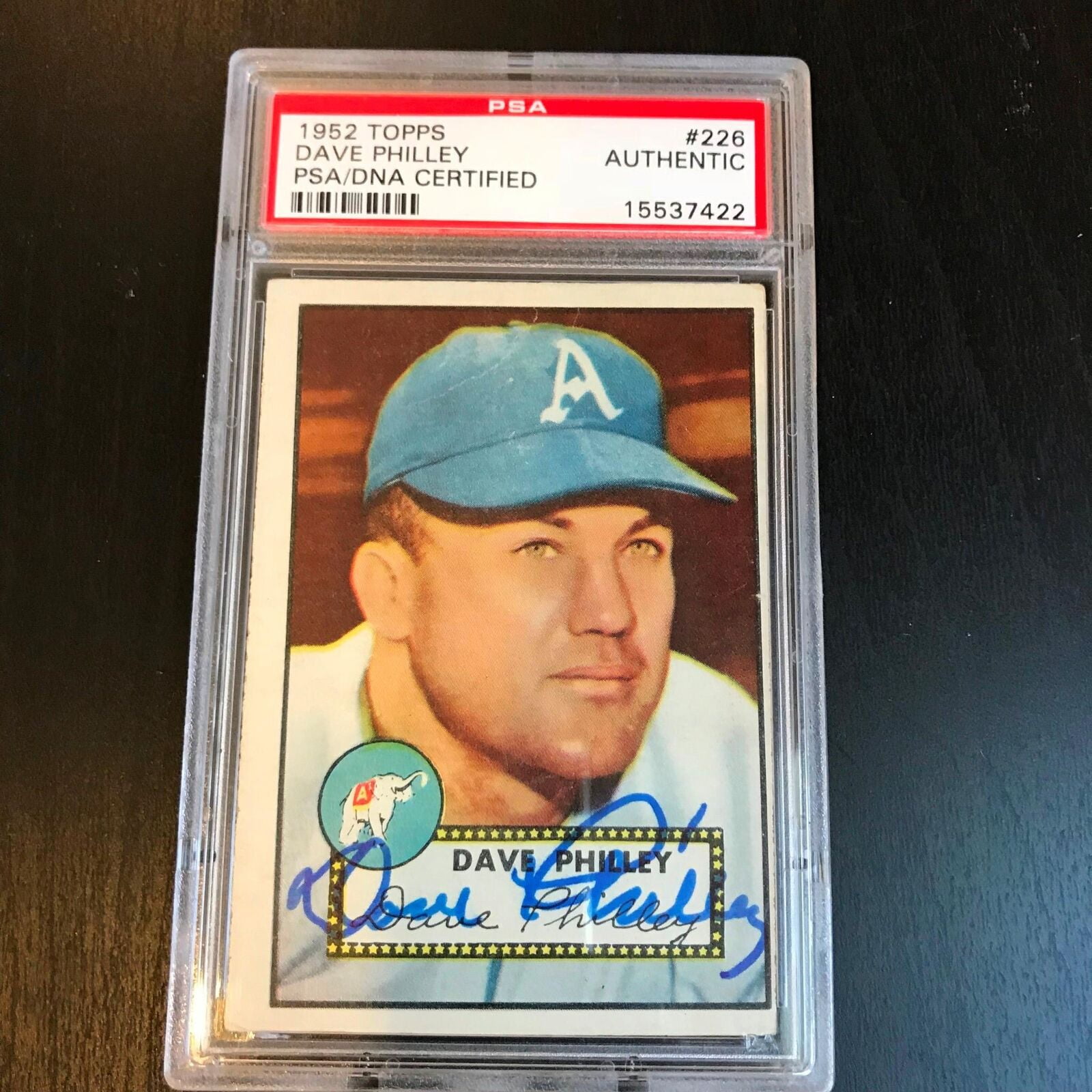 1952 Topps #226 Dave Philley Signed Autographed Baseball Card PSA DNA ...