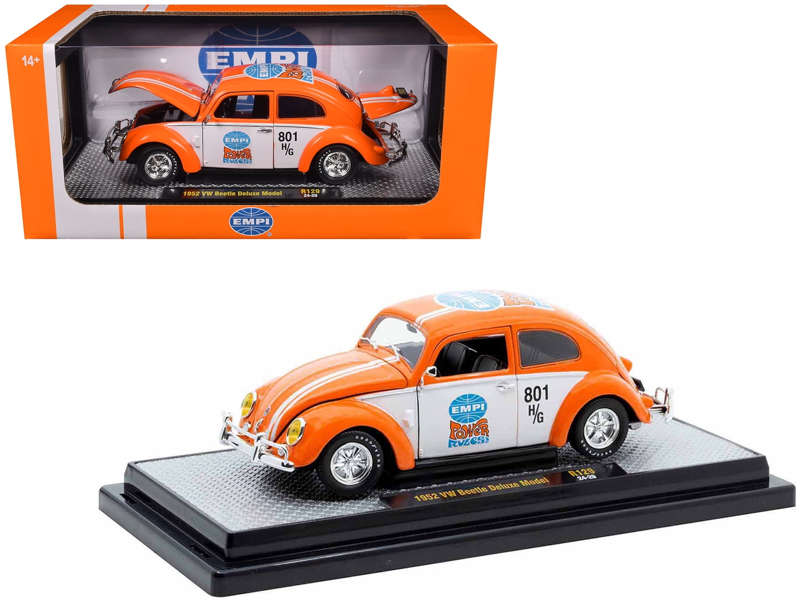 1952 Volkswagen Beetle Deluxe Model "EMPI Power Rules" Orange and White ...